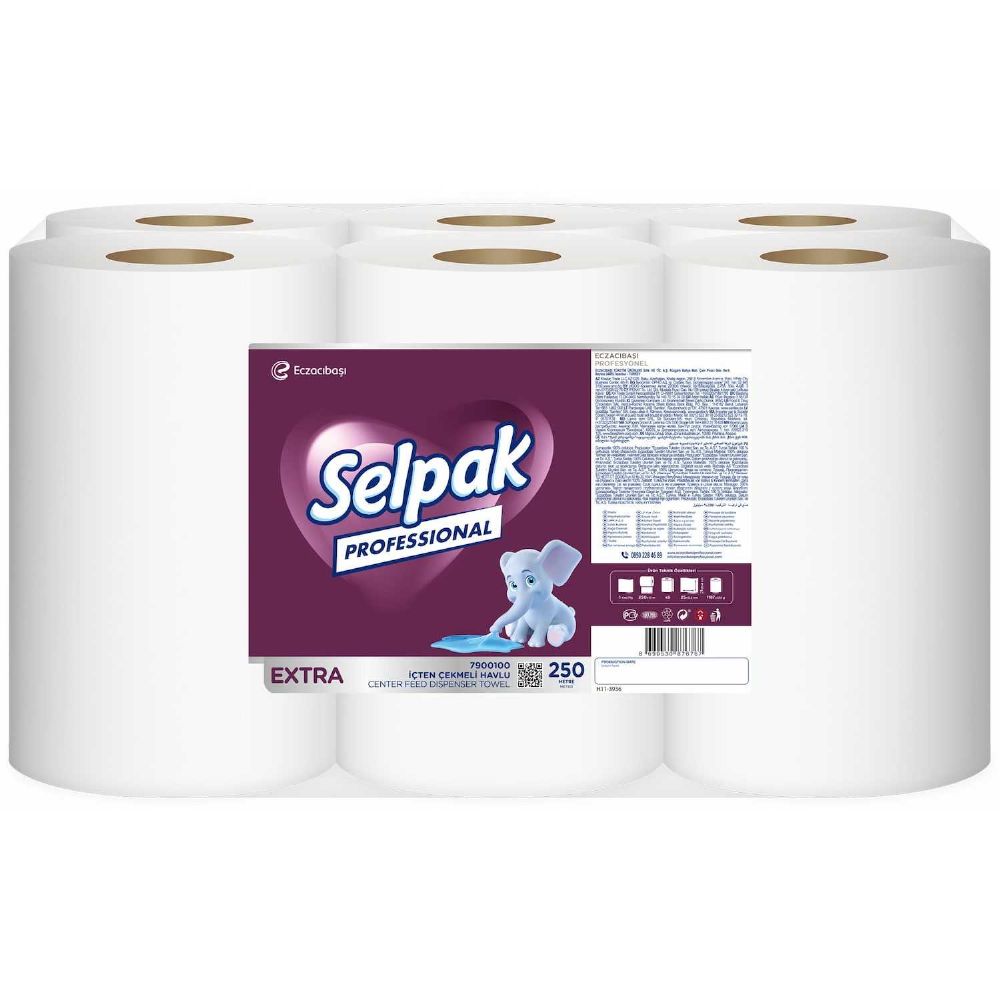 Selpak Professional Extra İçten Çekmeli Havlu 250m - bassutem.com.tr